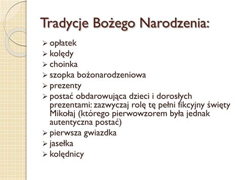 Ppt Tradycje I Zwyczaje Bo Ego Narodzenia Powerpoint Presentation Id
