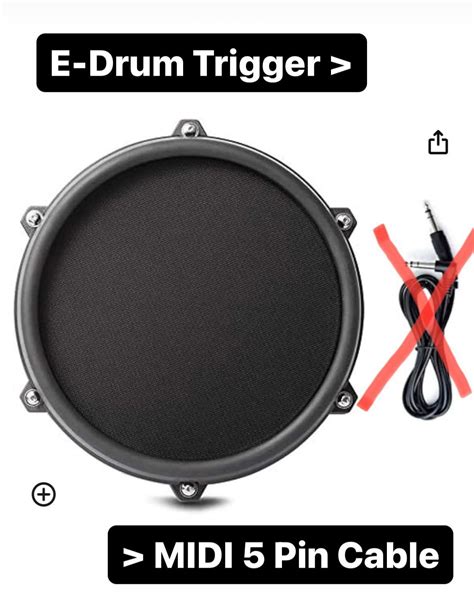 Drum Trigger Wmidi 5 Pin Connector Redrums