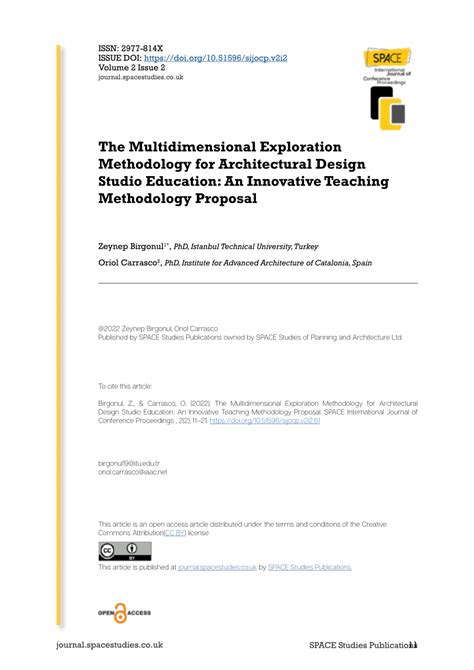 Pdf The Multidimensional Exploration Methodology For Architectural