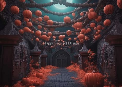 Kate Streaming Pumpkins Backdrop For Photography