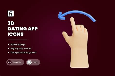 Premium Psd 3d Illustration Dating App Swipe Left