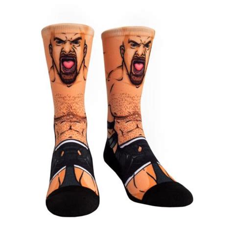 Bill Goldberg Cartoon Hyperoptic Wwe Mens Print Rockem Socks 3865024512