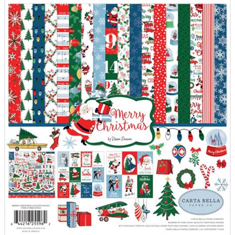 Merry Christmas 12x12 Collection Kit Bastel Welt Schobes