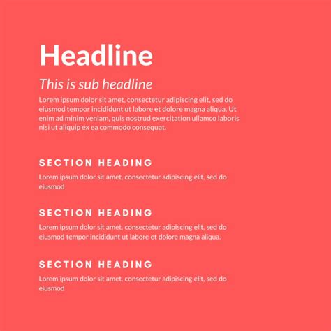 Typography Font Hierarchy