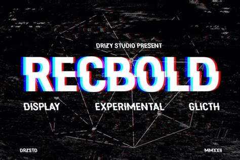 Recbold Experimental Glitch Font Free Font