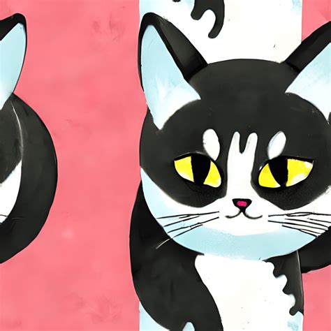 Lindo Patrón De Cat Chibi · Creative Fabrica