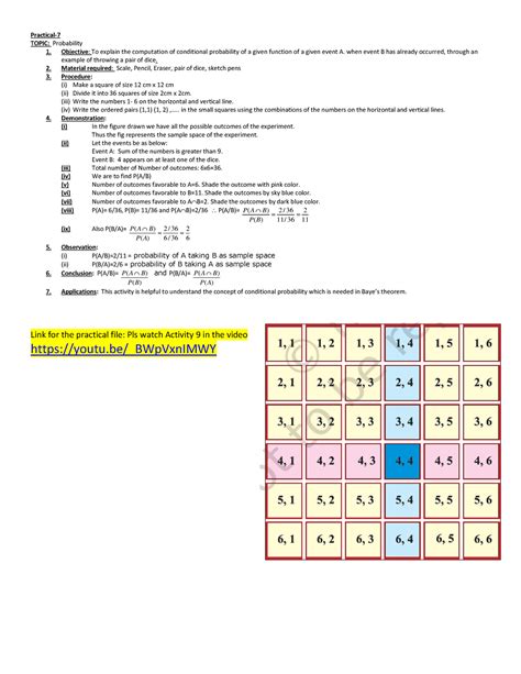 Practical 7 XII Probability Practical TOPIC Probability 1 Objective To Explain The