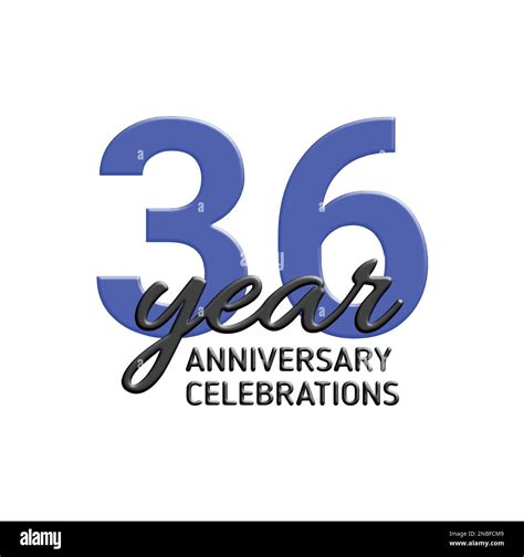 36th Anniversary Celebration Logo Design Vector Festive Illustration