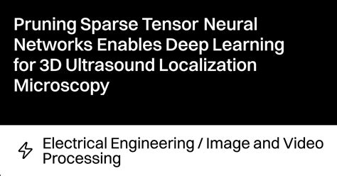 Pruning Sparse Tensor Neural Networks Enables Deep Learning For 3d Ultrasound Localization