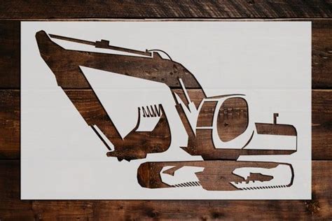 Backhoe Stencil Reusable Backhoe Stencil Art Stencil Diy Craft