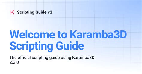 Welcome To Karamba3d Scripting Guide Scripting Guide V2