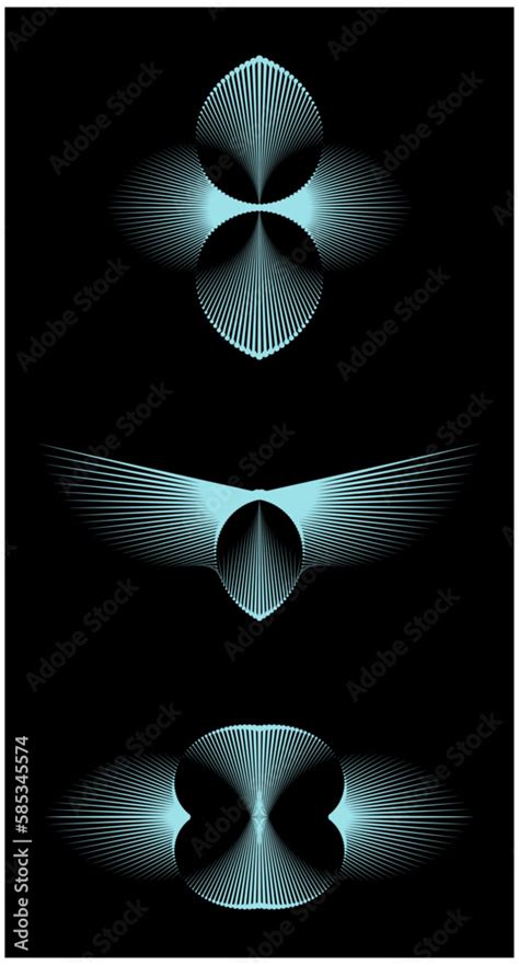 A Vector Illustration Showcasing An Abstract Angular Pattern In Shades Of Blue Against A Black