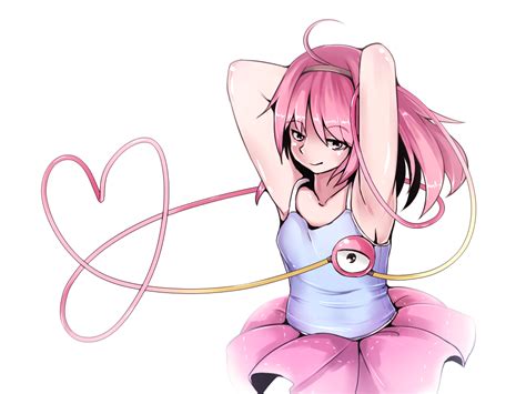 Safebooru 1girl Adapted Costume Armpits Arms Up Blush Eyeball