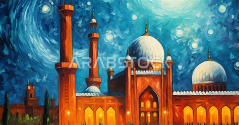 الرسومات والتصاميم الهندسية الاسلامية لوحة فنية بالألوان الزيتية