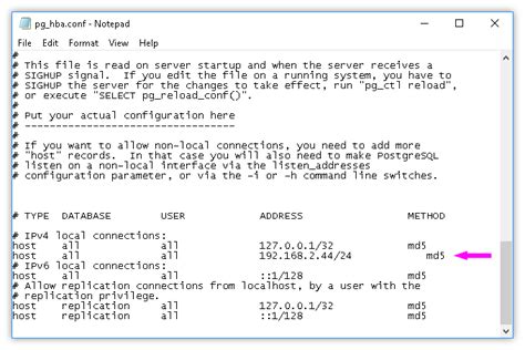 enable network access to postgresql