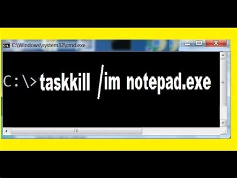 Command Window Taskkill Image YouTube