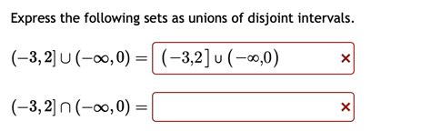 Solved Express The Following Sets As Unions Of Disjoint Chegg