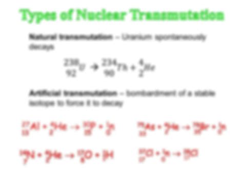 Solution Nuclear Transmutation And Types Of Nuclear Reactions Studypool