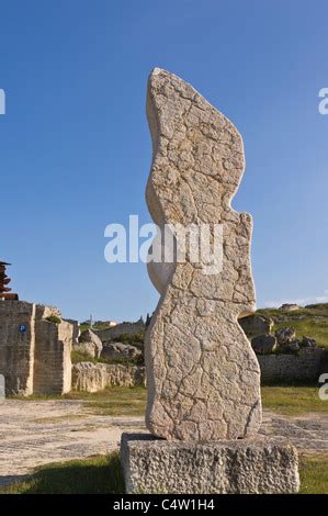 Italy The Tufa Stone Quarry Now Disused Of La Palomba Sculpture