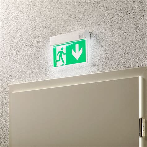 Arcchio LED Emergency Exit Light Nevian Rechargeable Battery Aluminium Lights Co Uk