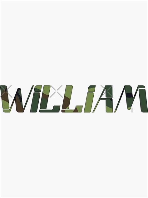 William Name Iii My Name Is William Typography Name Camo Vibe