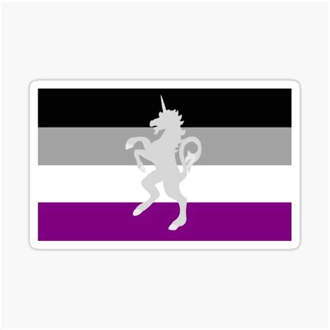 Asexual Unicorn Flag Sticker For Sale By Bobapuma Redbubble
