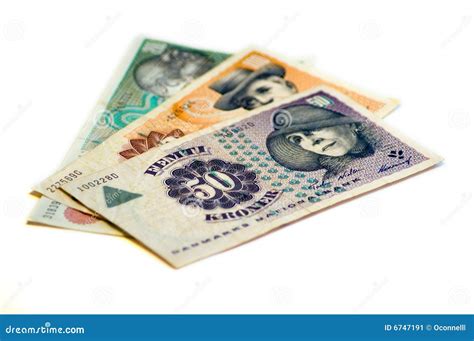Danish Kroner Dkk On White