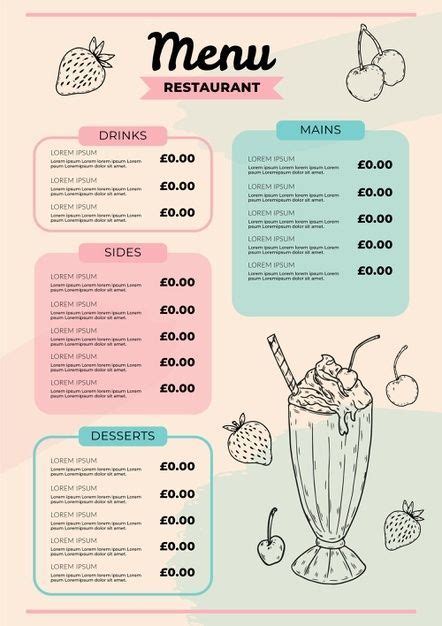Aesthetic Menu Design