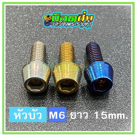 น็อตสแตนเลส หัวบัว ขนาดเกลียว M6 ยาว 15 Mm Shopee Thailand