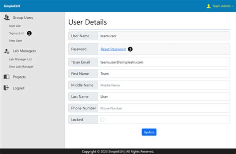 233 Reset User Password For Multiteam Edition — Simpleeln 100