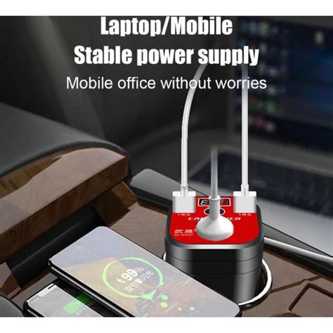 Jual Inverter Car Power 24v 12v 220v Type C USB Socket Mobil Adaptor Charger Laptop Konverter