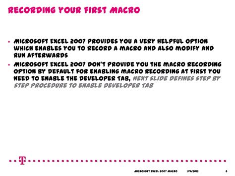 Intro Macros In Excel 2007 Pptx