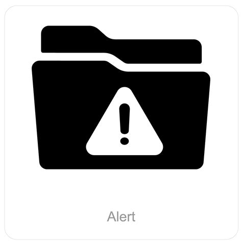 Alert And Folder Icon Concept 25903185 Vector Art At Vecteezy