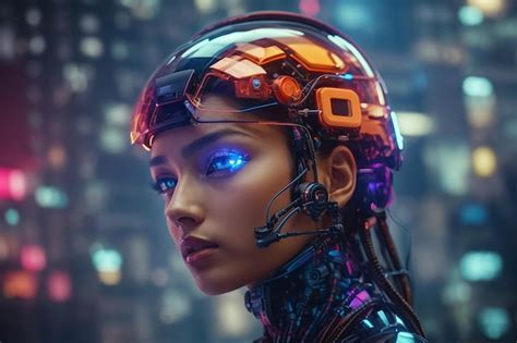 premium photo virtual assistant hud user display technology ai