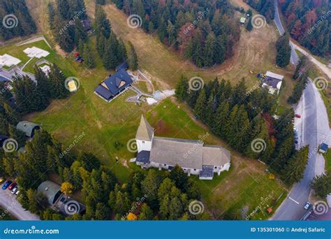 Aerial View Of Mountain Resort In Summer Trije Kralji On Pohorje