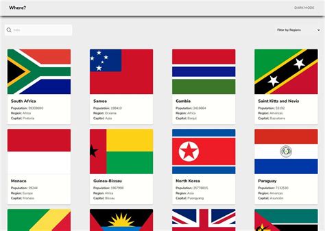 frontend mentor rest countries with theme switcher using react coding