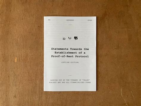 Statements Towards The Establishment Of A Proof Of Rest Protocol Offl