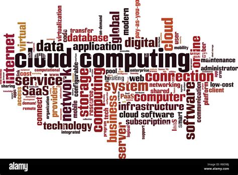 Cloud Computing Word Cloud Concept Vector Illustration Stock Vector