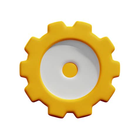 Gear 3d Rendering Icon Illustration Comma Separated No Special
