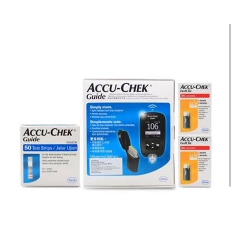 Jual Accu Chek Guide Alat Cek Gula Darah Accu Chek Guide Strip Isi 50w Lancets Isi 48