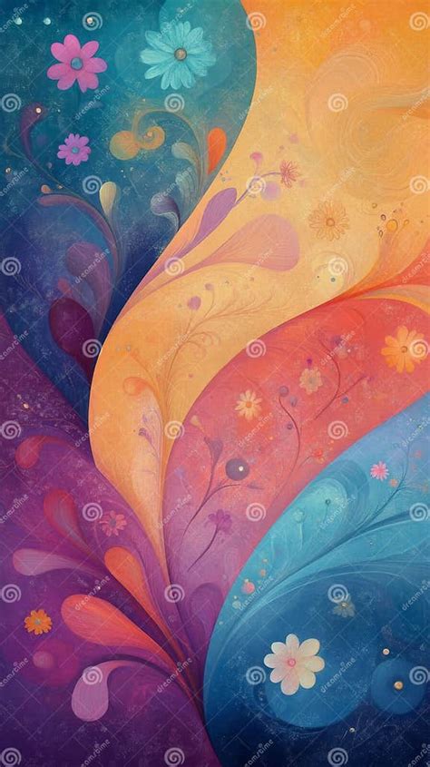 Colorful Wave Patterns Create an Abstract Background with Soft Color Transitions Stock Photo ...
