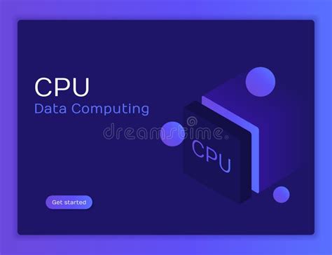 Isometric Flat Cpu Gpu Processor Chip Modern Vector Illustration Stock Vector Illustration Of