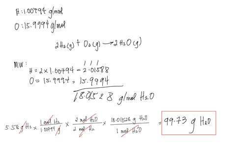 [solved] From The Following Balanced Equation 2h2 8 02 8 2h20 G