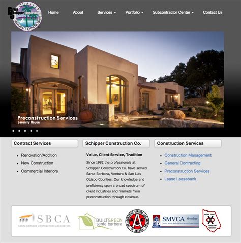 Schipper Construction Santa Barbara Ameravant Web Design