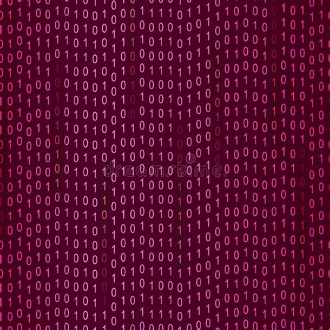 Seamless Vector Pattern Hi Tech Futuristic Color Decimal Computer Code Pink Matrix Background