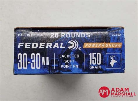 Federal Power Shok 30 30 Win 150 Gr Jsp Fn 2 X 20 Adam Marshall