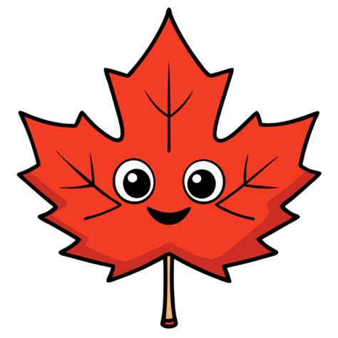 Cute Cartoon Maple Leaf Clipart Free Png Svg Vector