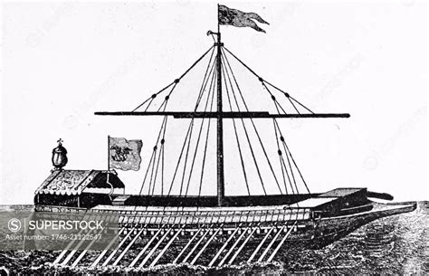 Illustration Depicting A Type Of Venetian Galley Used In The Battle Of