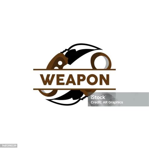 무기 전통 무기 Karambit 벡터 닌자 격투 도구 심플한 디자인 기호 아이콘 일러스트 레이 션 0명에 대한 스톡 벡터 아트