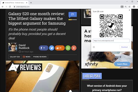 Chrome Qr Code Sharing Feature Goes Live In Canary With A Little Dino